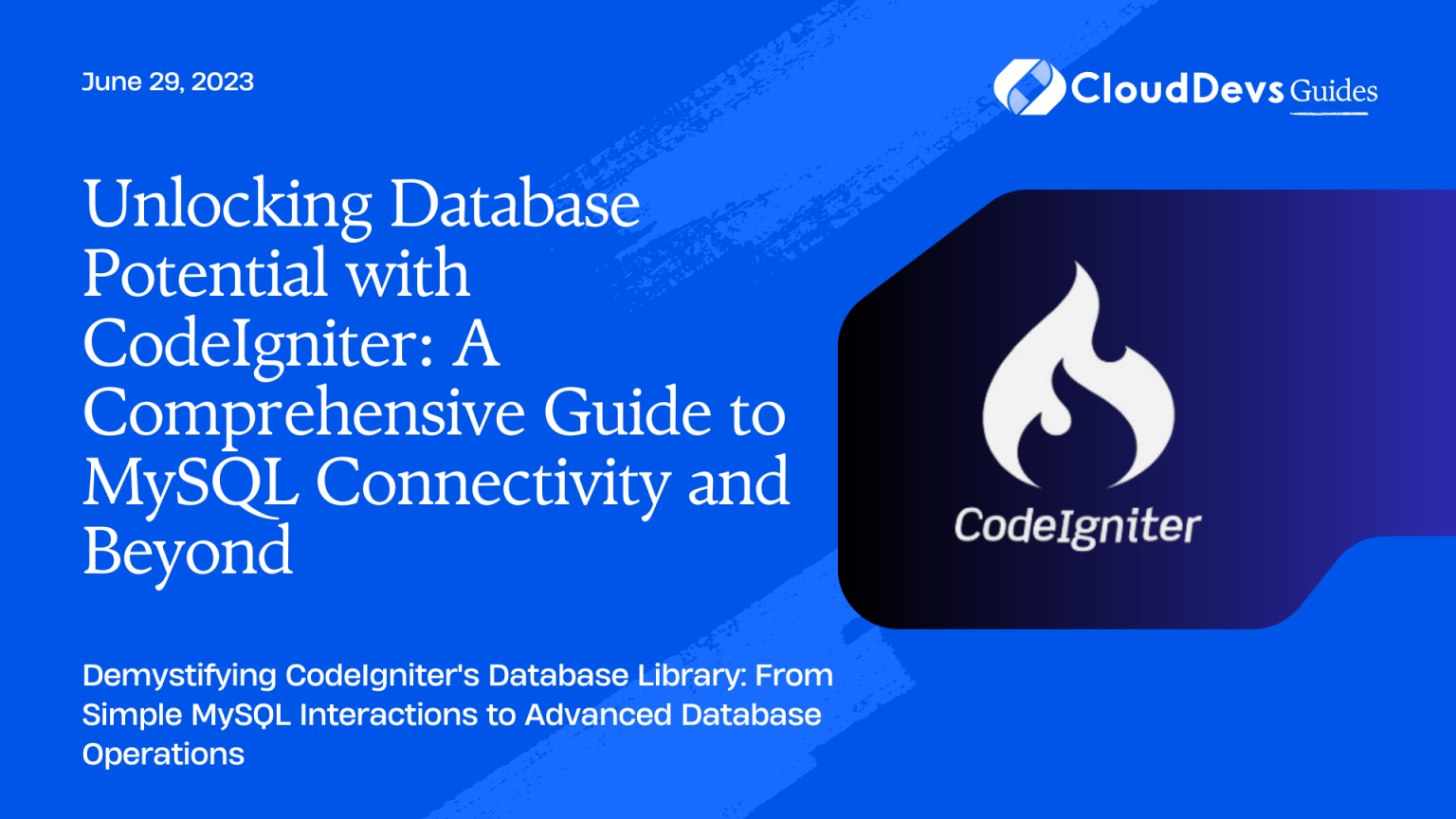 Unlocking Database Potential With Codeigniter A Comprehensive Guide To 2419