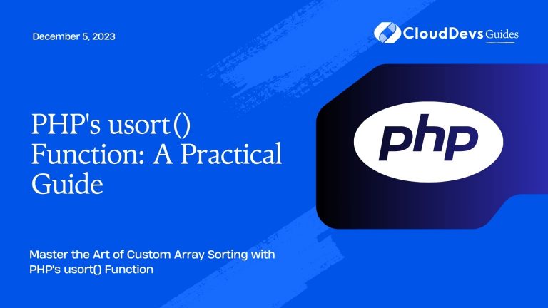 PHP's usort() Function: A Practical Guide PHP's usort() Function: A Practical Guide