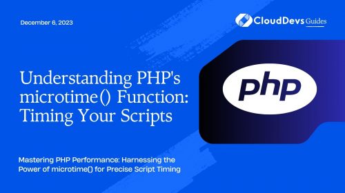 Understanding Php S Microtime Function Timing Your Scripts