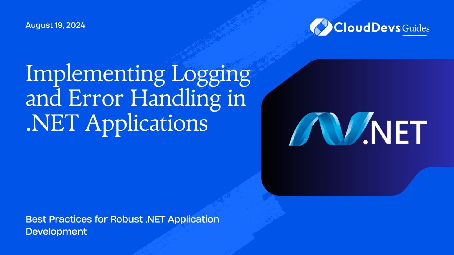 Implementing Logging and Error Handling in .NET Applications Implementing Logging and Error Handling in .NET Applications