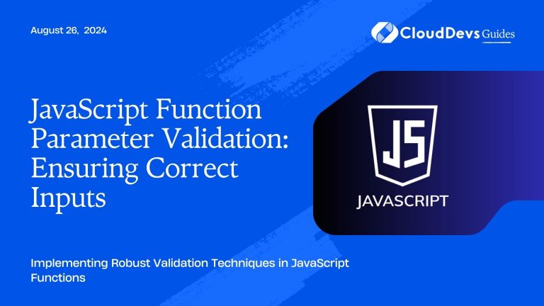 Javascript Function Parameter Validation Ensuring Correct Inputs