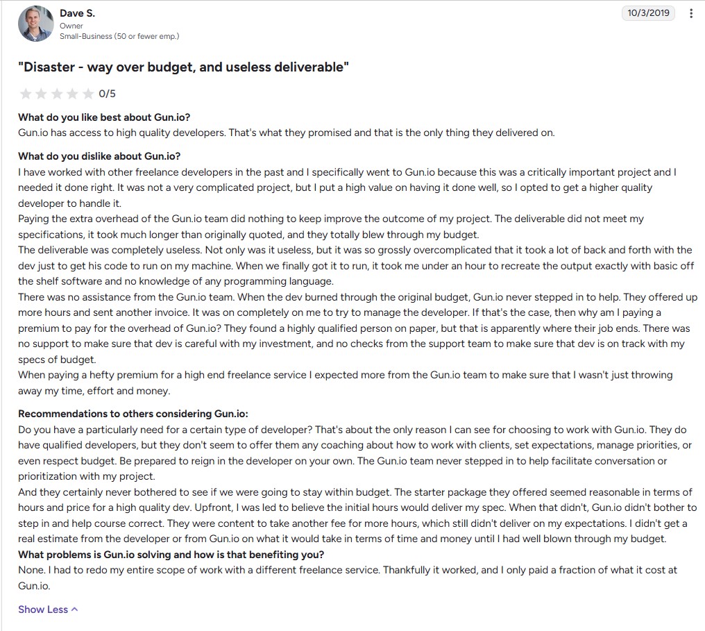 Gun.io Review: Pros, Cons, Pricing and Alternatives in 2025